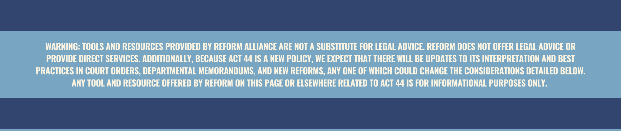 Explore ACT 44 - REFORM Alliance
